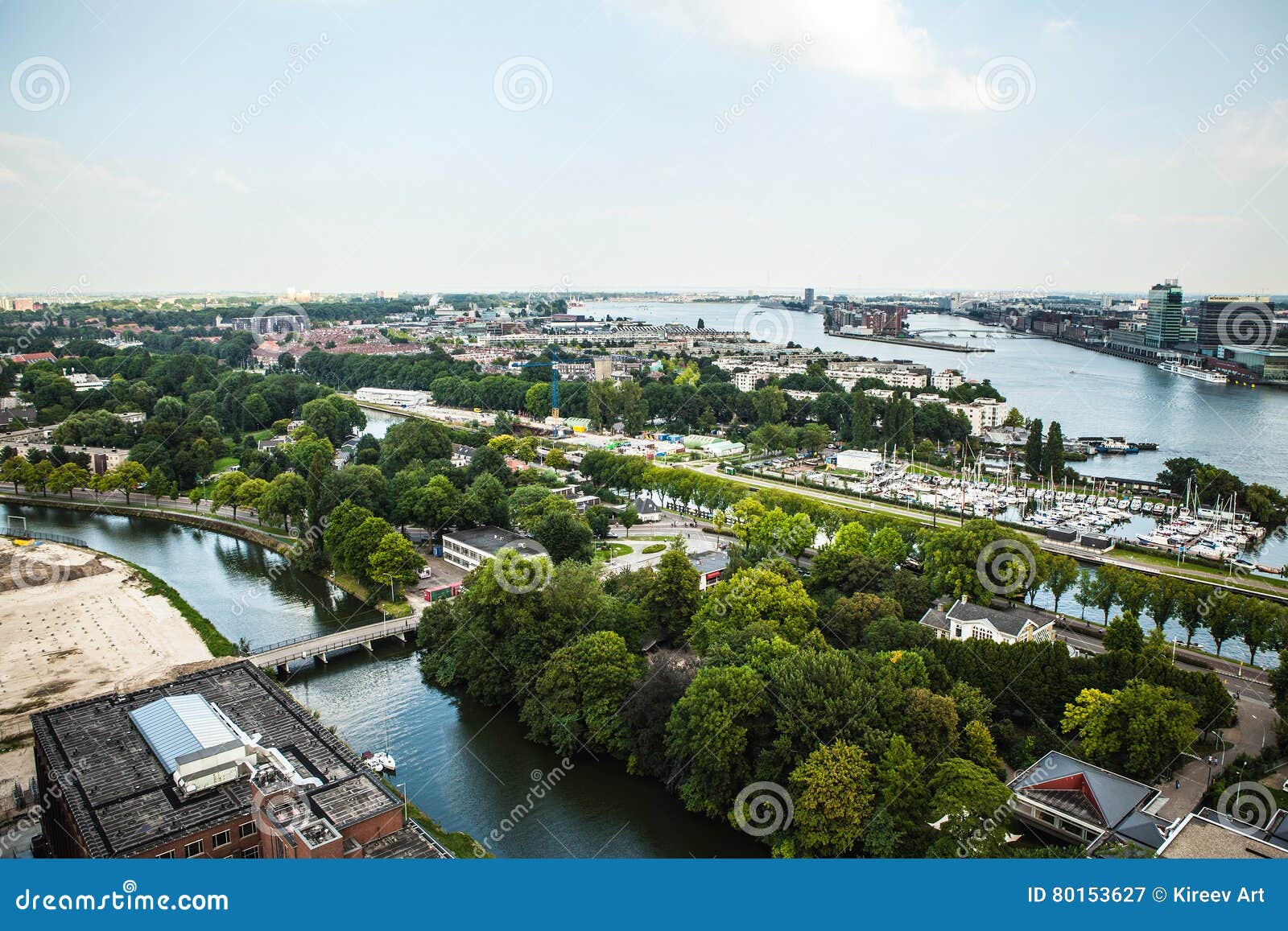 Amsterdam Cityscape and Beautiful Sunset. the Netherlands Capital ...