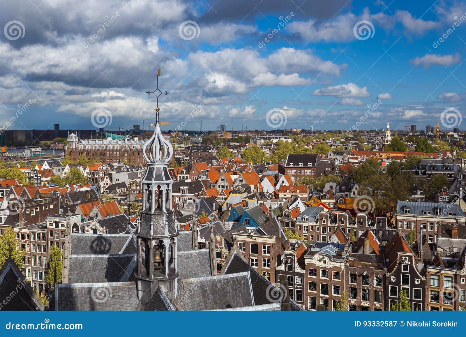Amsterdam Cityscape - Netherlands Stock Image - Image of channel ...