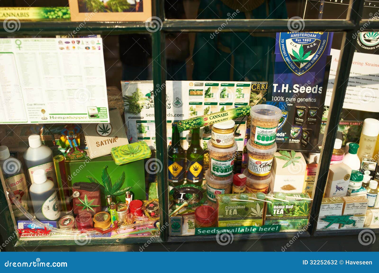 Amsterdam Coffee Shop Showcase, Netherlands Editorial Photography ...