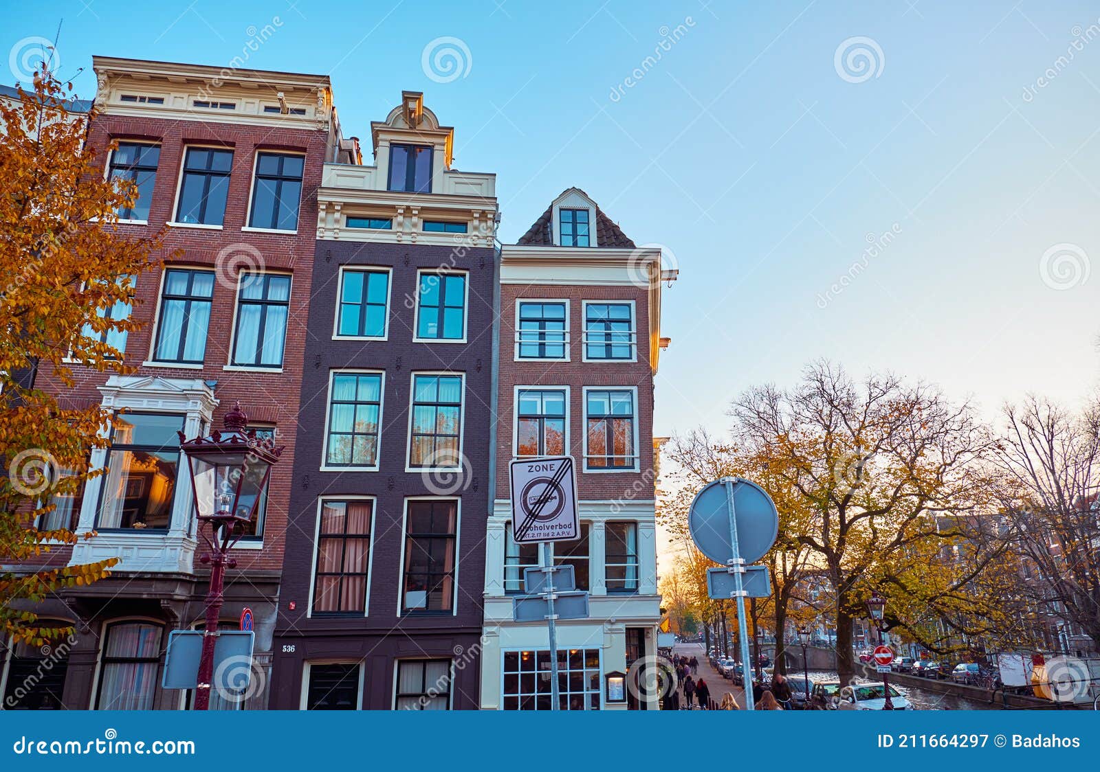 Amsterdam in the fall stock image. Image of european - 211664297