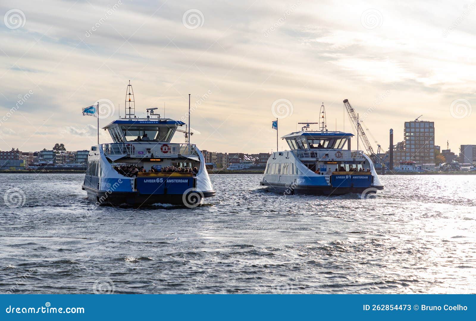 Amsterdam GVB Ferries editorial stock photo. Image of amsterdam - 262854473