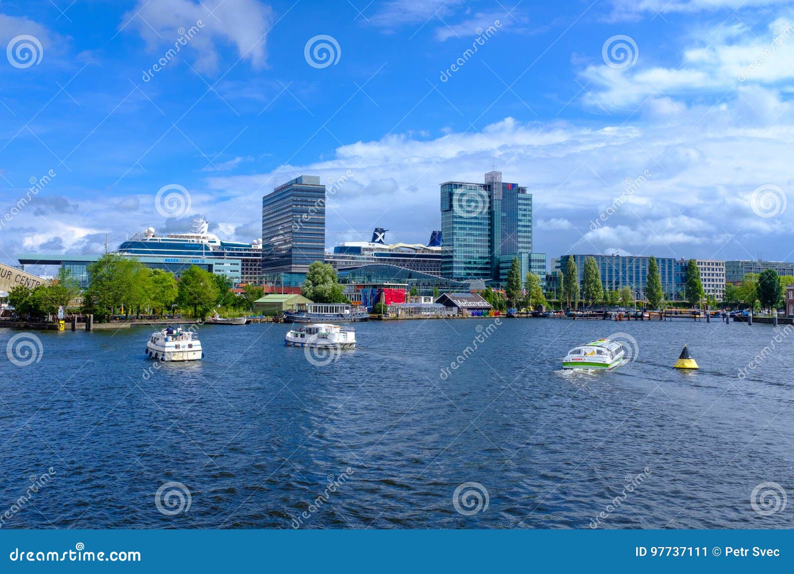 Amsterdam Harbour editorial photo. Image of town, summer - 97737111