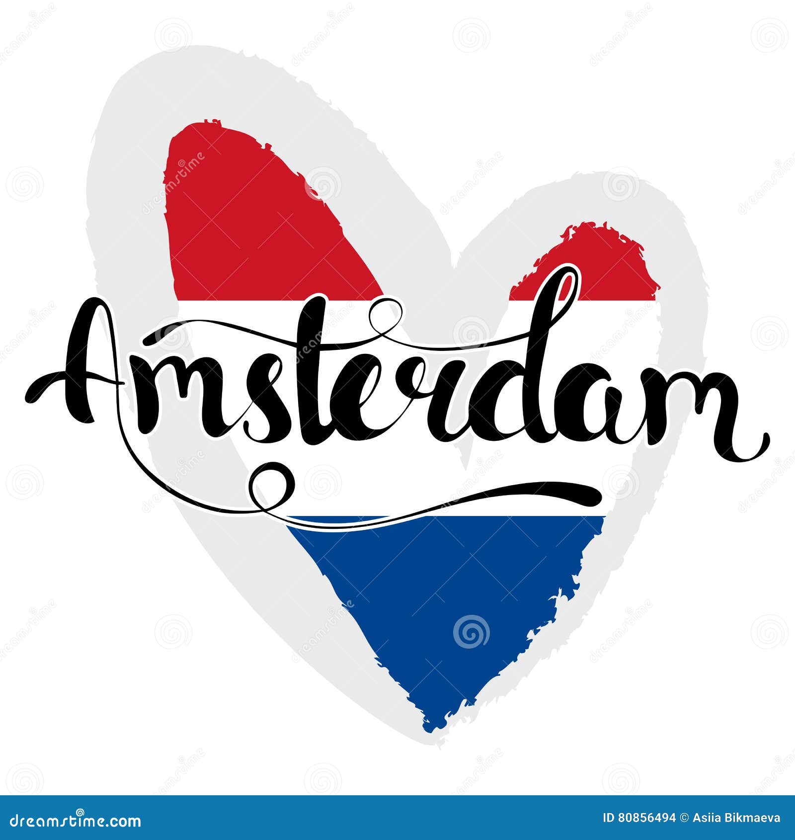 Amsterdam Lettering. Hand Written Amsterdam. the Flag of the Net Stock ...