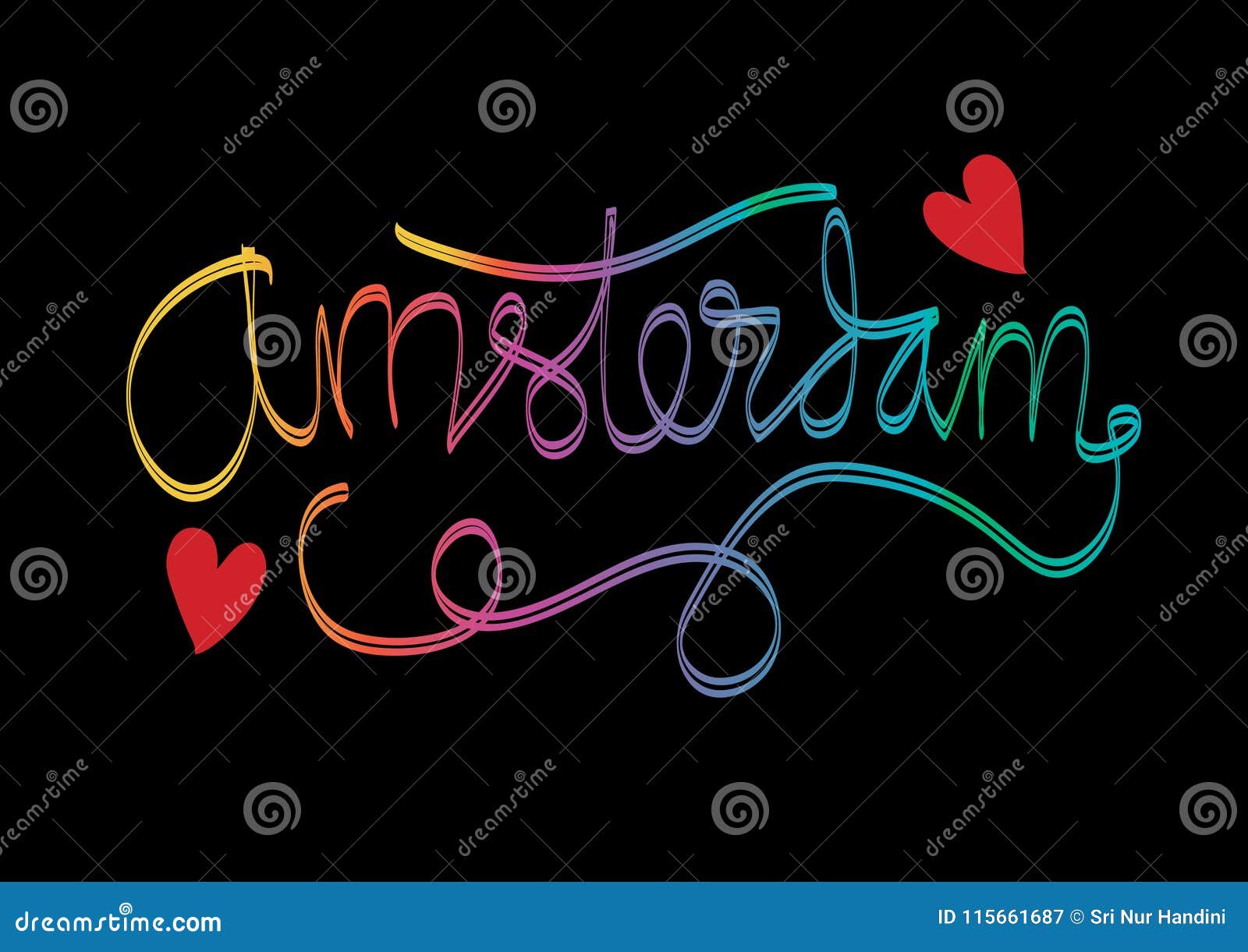 Amsterdam Modern City Hand Written Brush Lettering Stock Illustration ... Amsterdam Modern City Hand Written Brush Lettering Stock Illustration ...