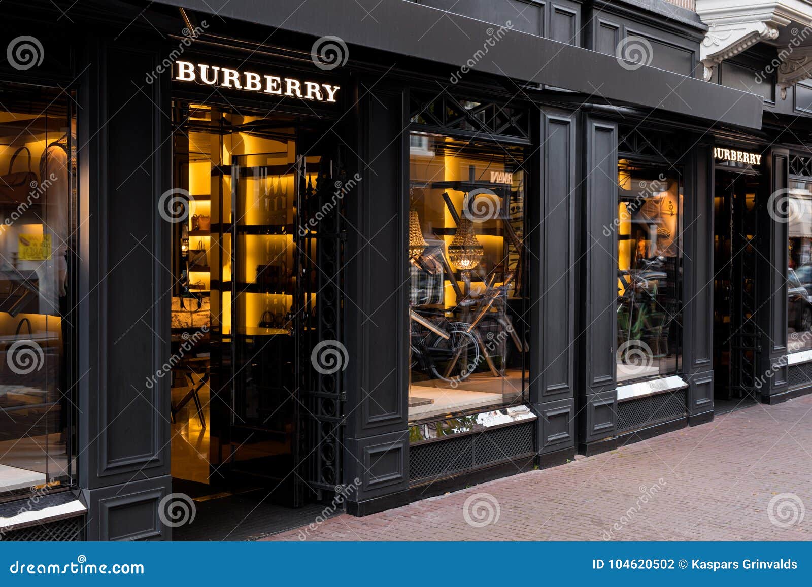 AMSTERDAM, NETHERLANDS. Burberry Storefront in Amsterdam. Editorial ...