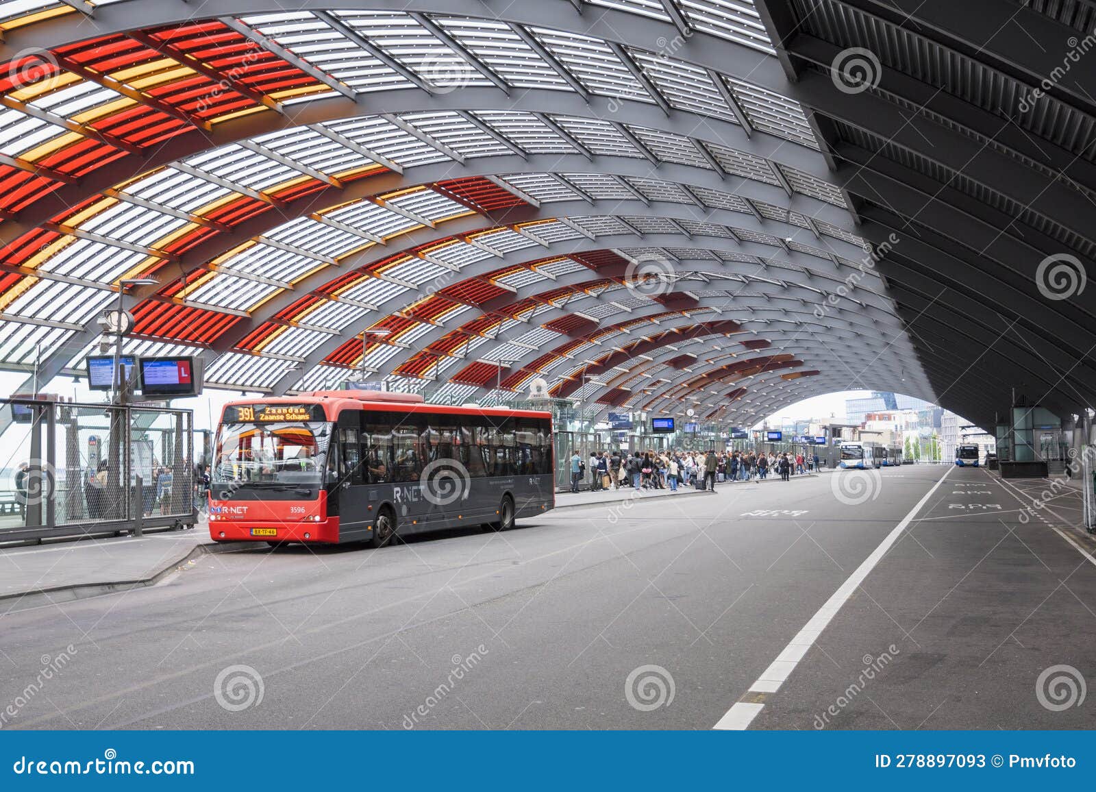 Amsterdam,the Netherlands.Bus Terminal at Central Station Editorial ...