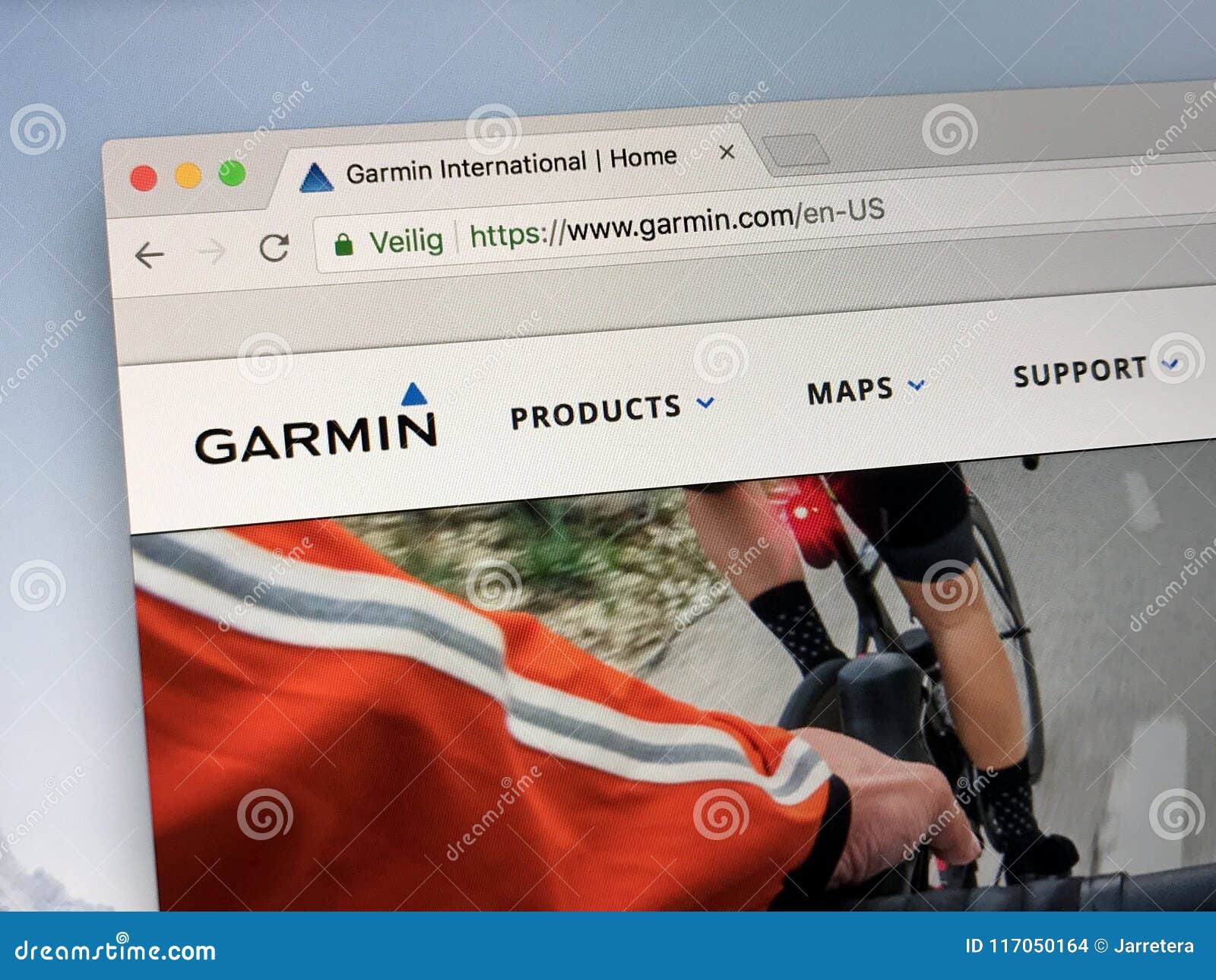 Homepage of Garmin, editorial stock image. Image of company - 117050164