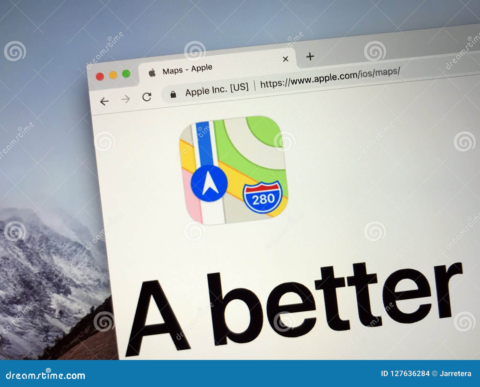 Website logo of Apple Maps editorial stock image. Image of internet ...