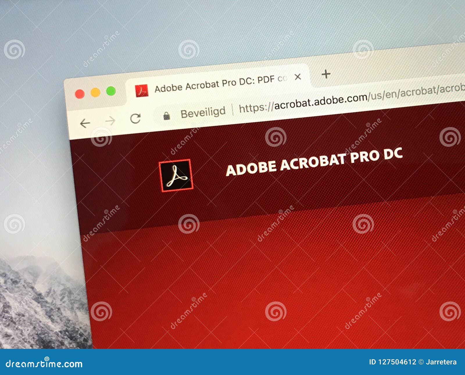 Adobe Acrobat Pro editorial photography. Image of monitor - 127504612