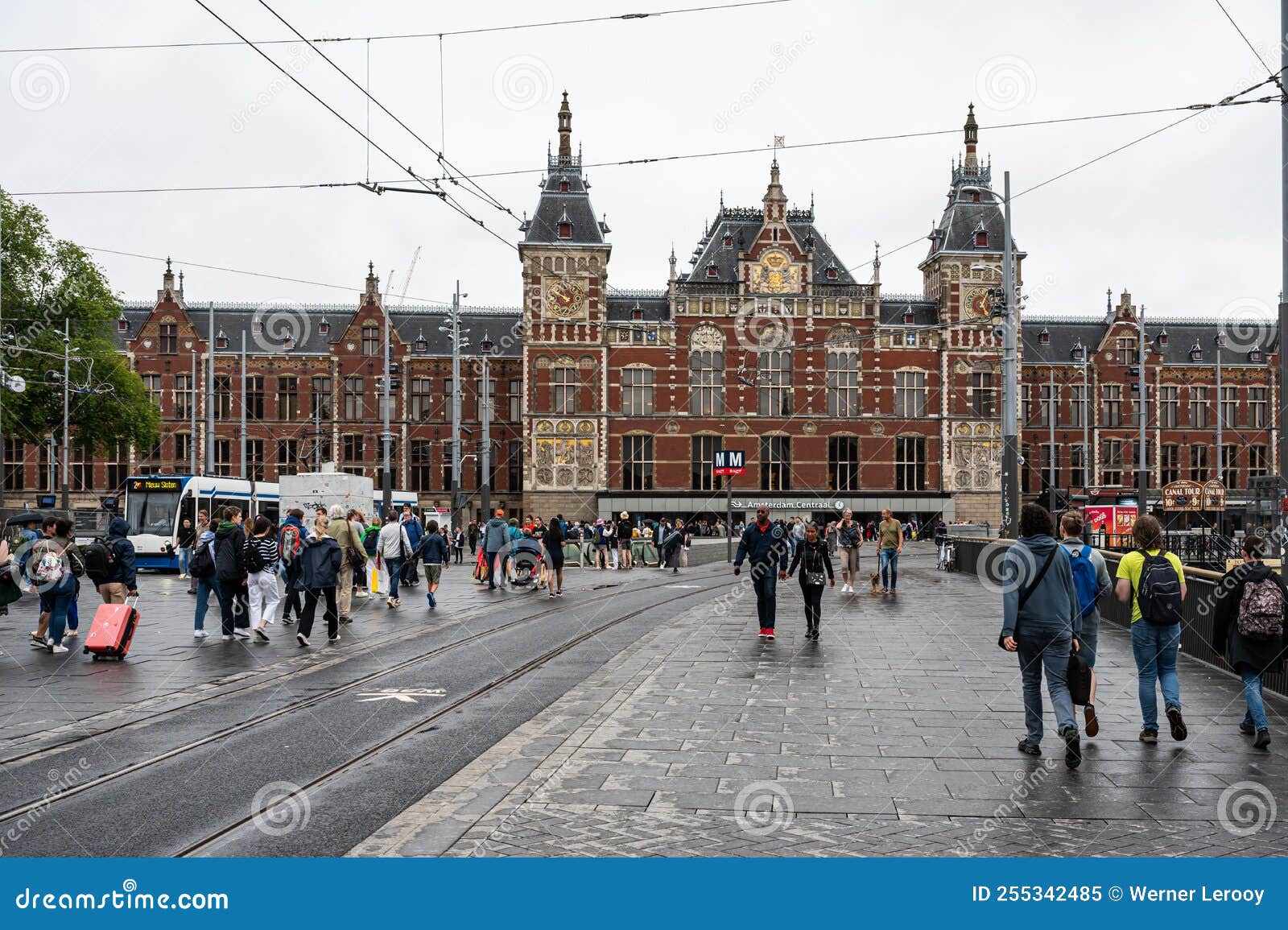 Amsterdam, North Holland, the Netherlands, Facade and Square of the ...