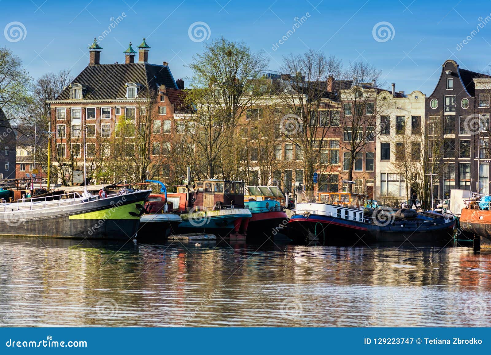 Amsterdam Oosterdok Cityscape Stock Image - Image of group, landmark ...