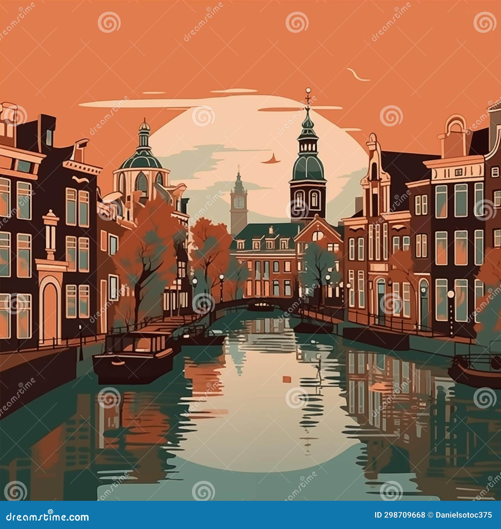 Amsterdam Scenery stock photo. Image of generated, gate - 298709668