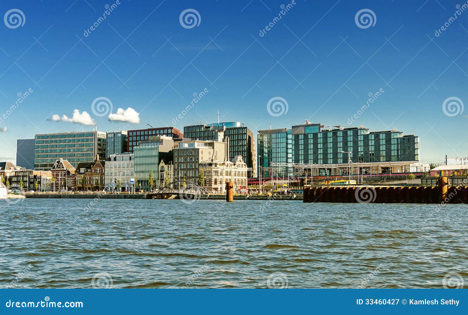 Amsterdam Skyline stock image. Image of modern, downtown - 33460427