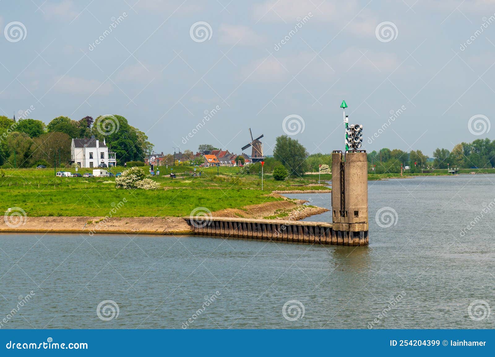 Nederrijn River Wijk Bij Duurstede on the Amsterdam-Rhine Canal Stock ...