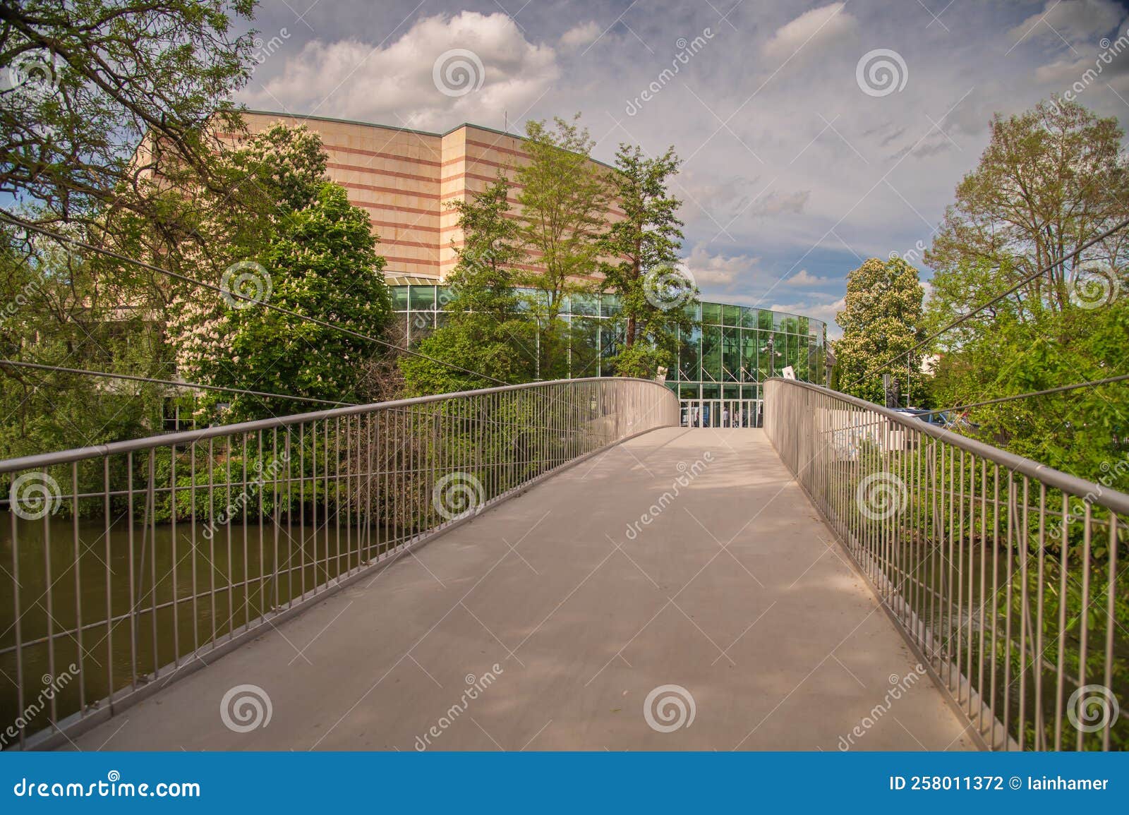 Heinrich-Bosch-Steg Bridge Over the Linker Regnizarm Left Regnizarm in ...