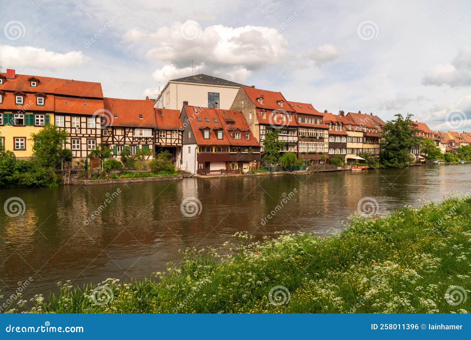 Historic Buildings on Linker Regnitzarm in Bamberg Germany Editorial ...