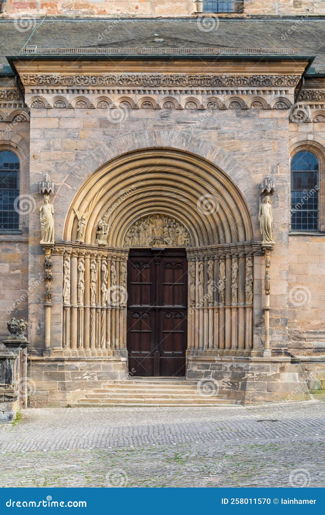 Side Door into the Bamberger Dom Bamberg Cathedral in Bamberg Germany ...