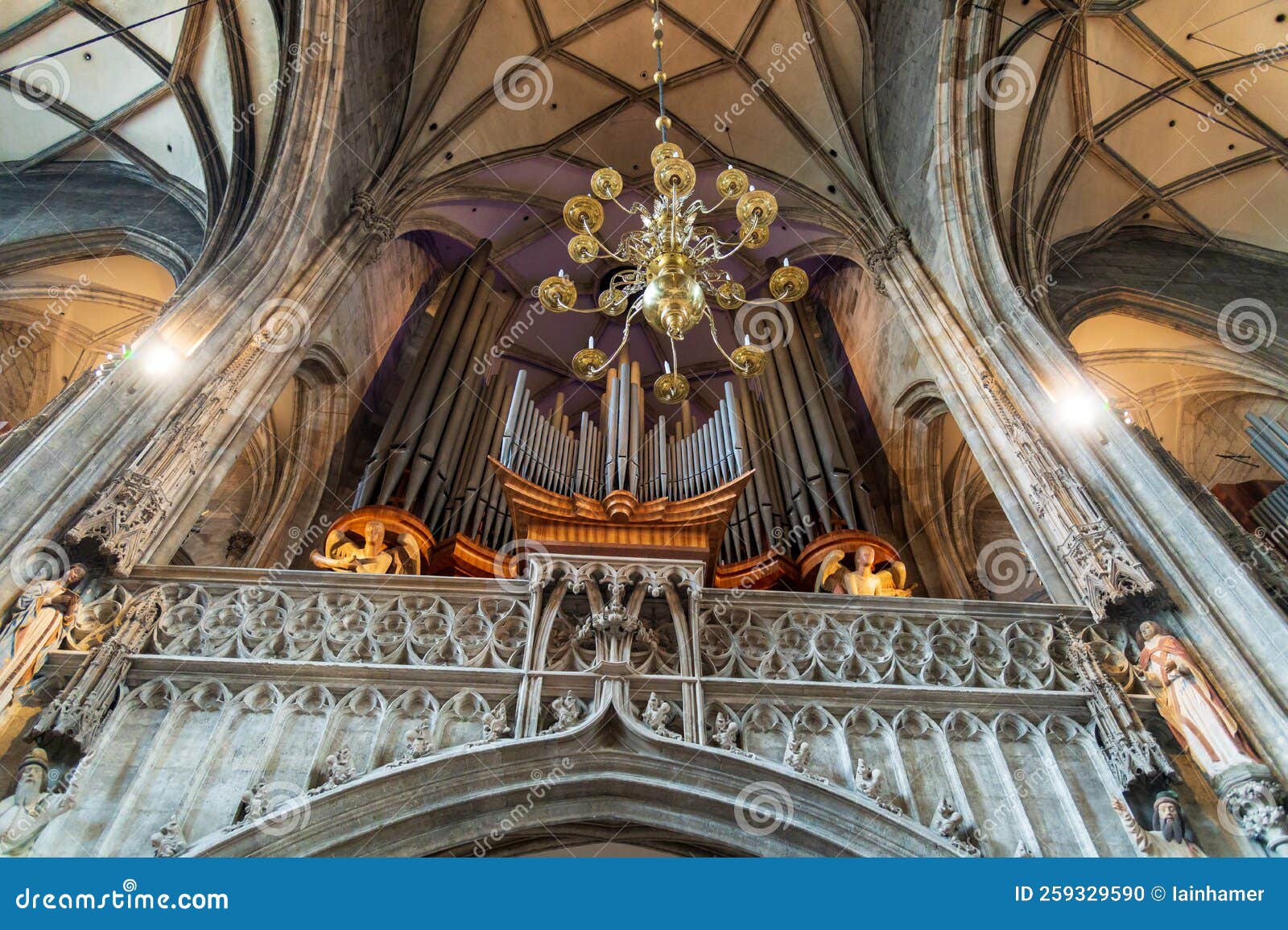 Organ Pipes in Domkirche St. Stephan St. Stephen`s Cathedral Vienna ...