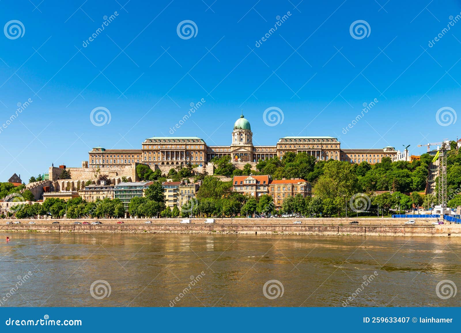 BudavÃ¡ri Palota Buda Castle Budapest Hungary from the Danube Editorial ...