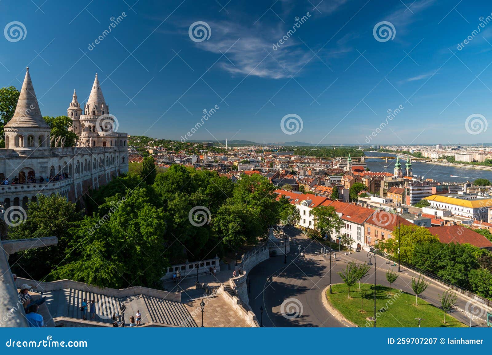 Cytadela Rybaka Rybaka Citadel View Across Budapest Hungary Editorial ...