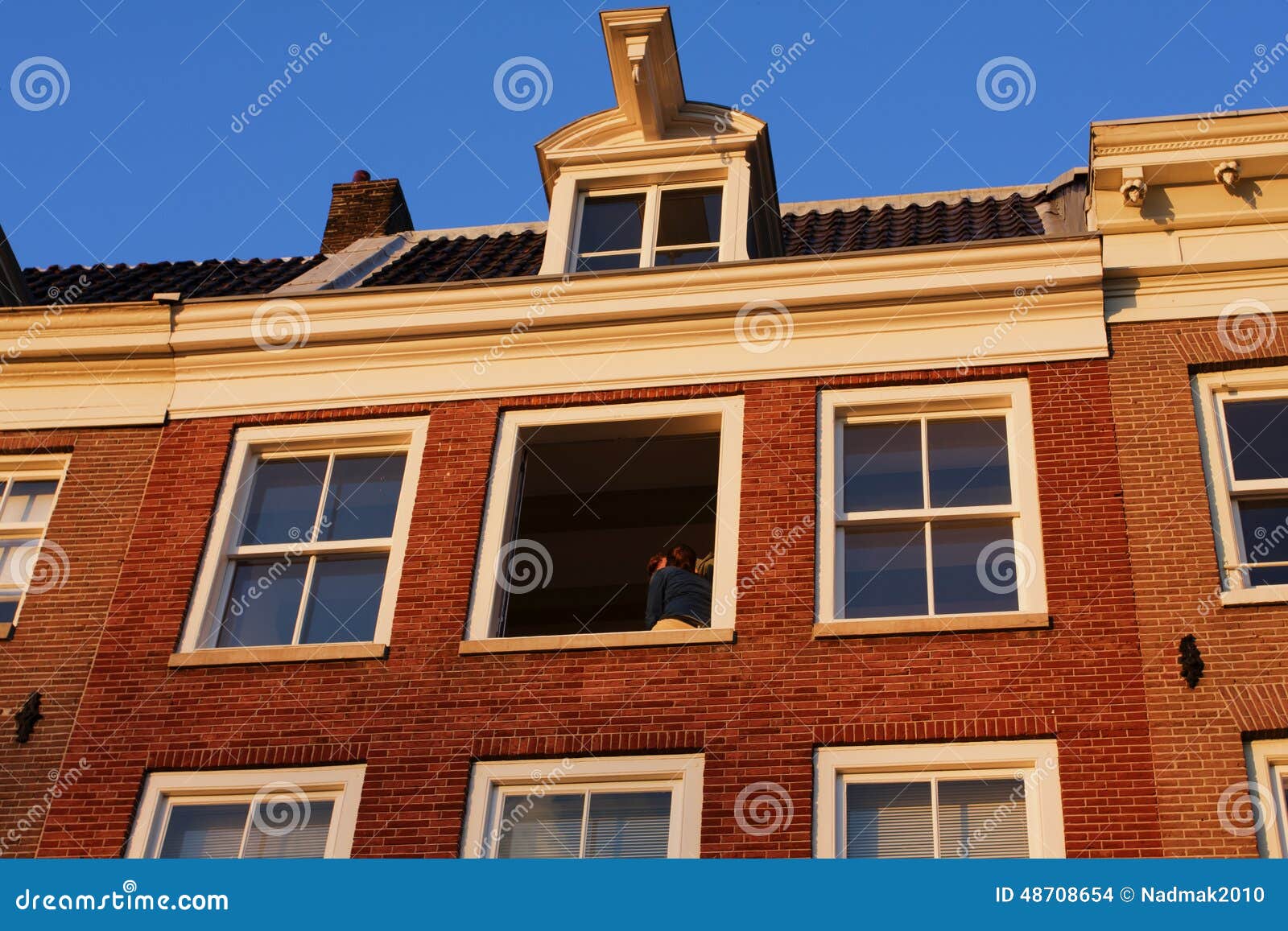 Amsterdam, Typical House, Spring, Love. Editorial Stock Image - Image ...