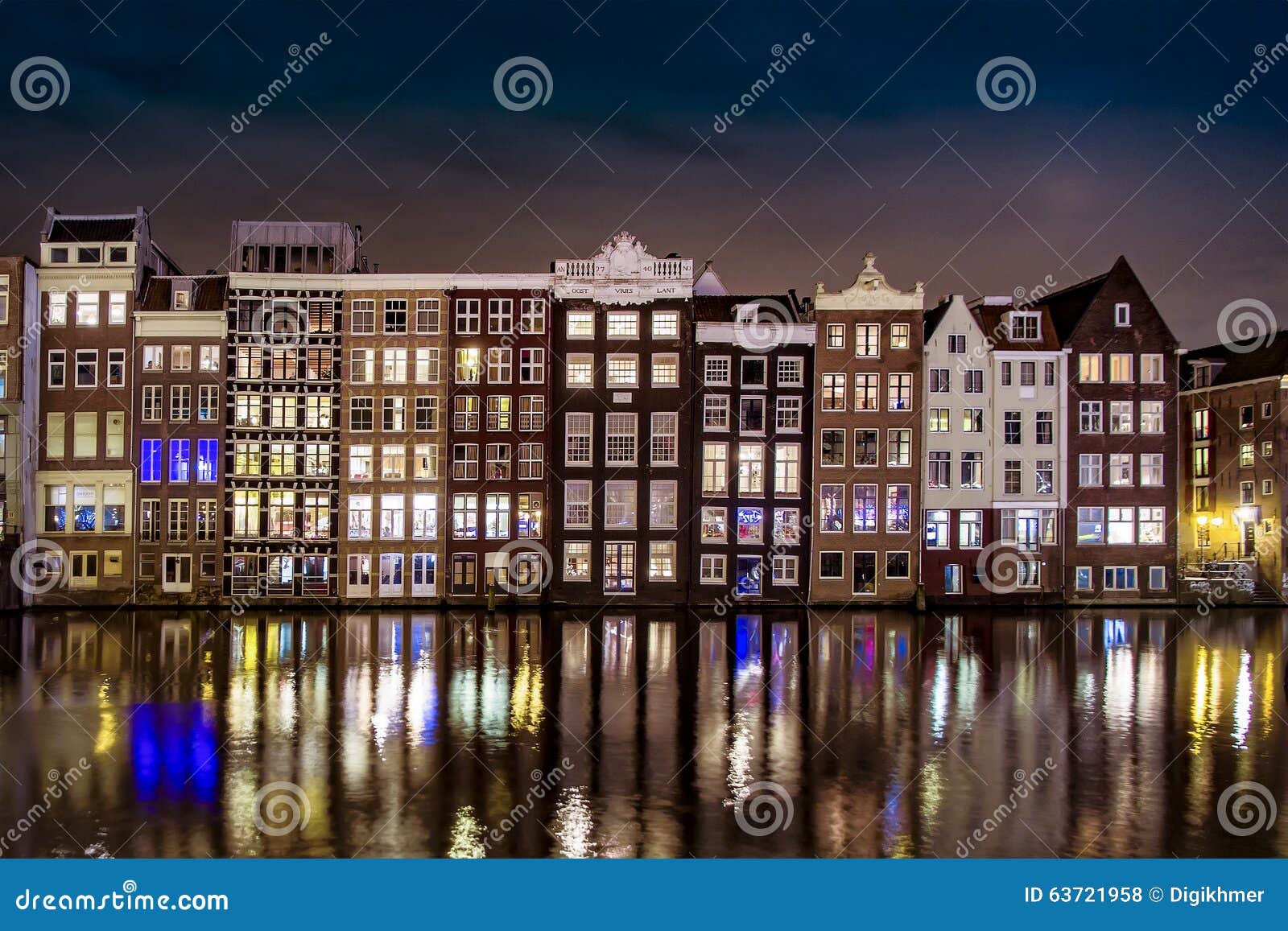 Amsterdam water reflection stock photo. Image of flemish - 63721958