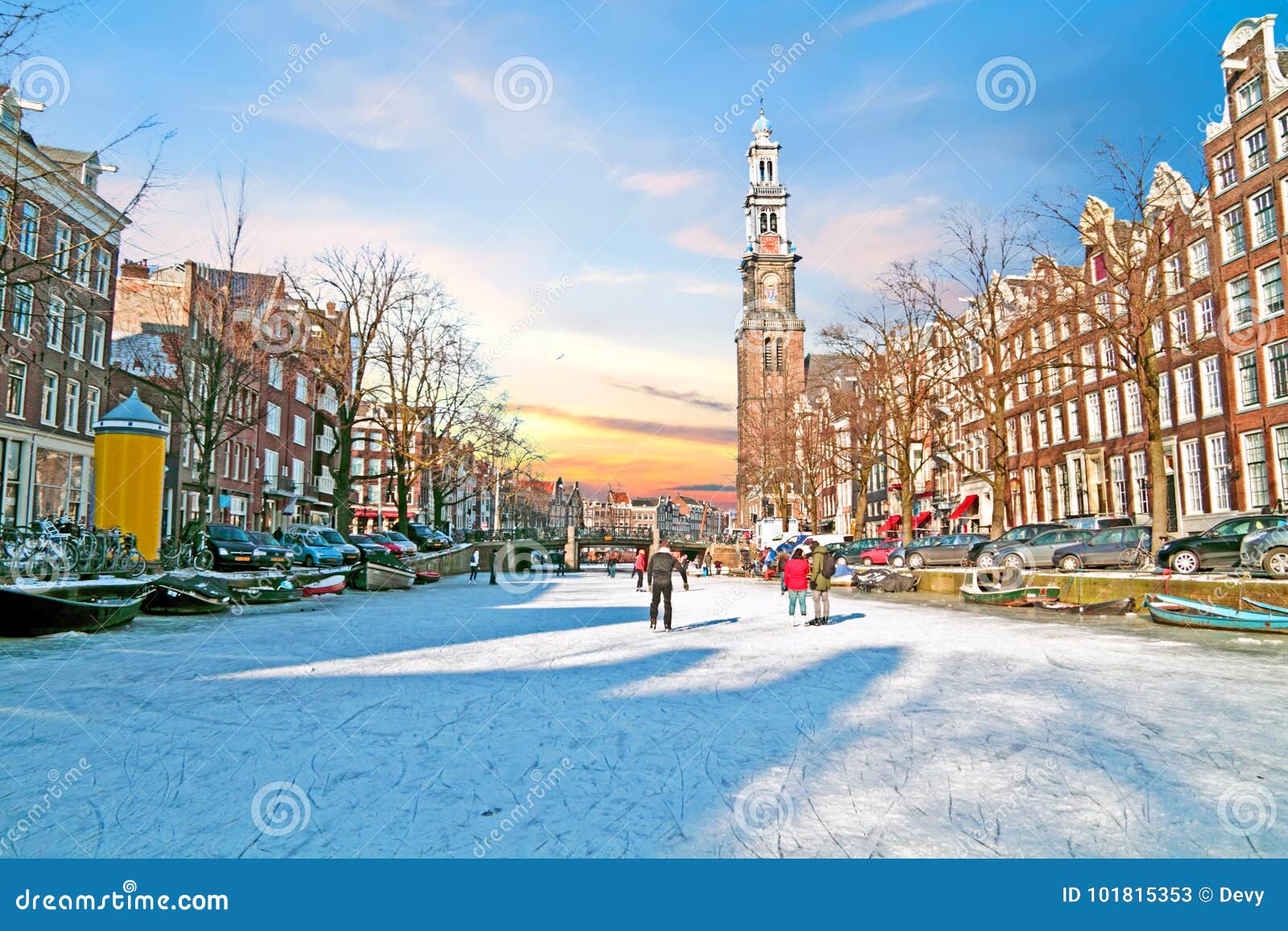 Amsterdam in Winter in the Netherlands Editorial Stock Photo - Image of ...