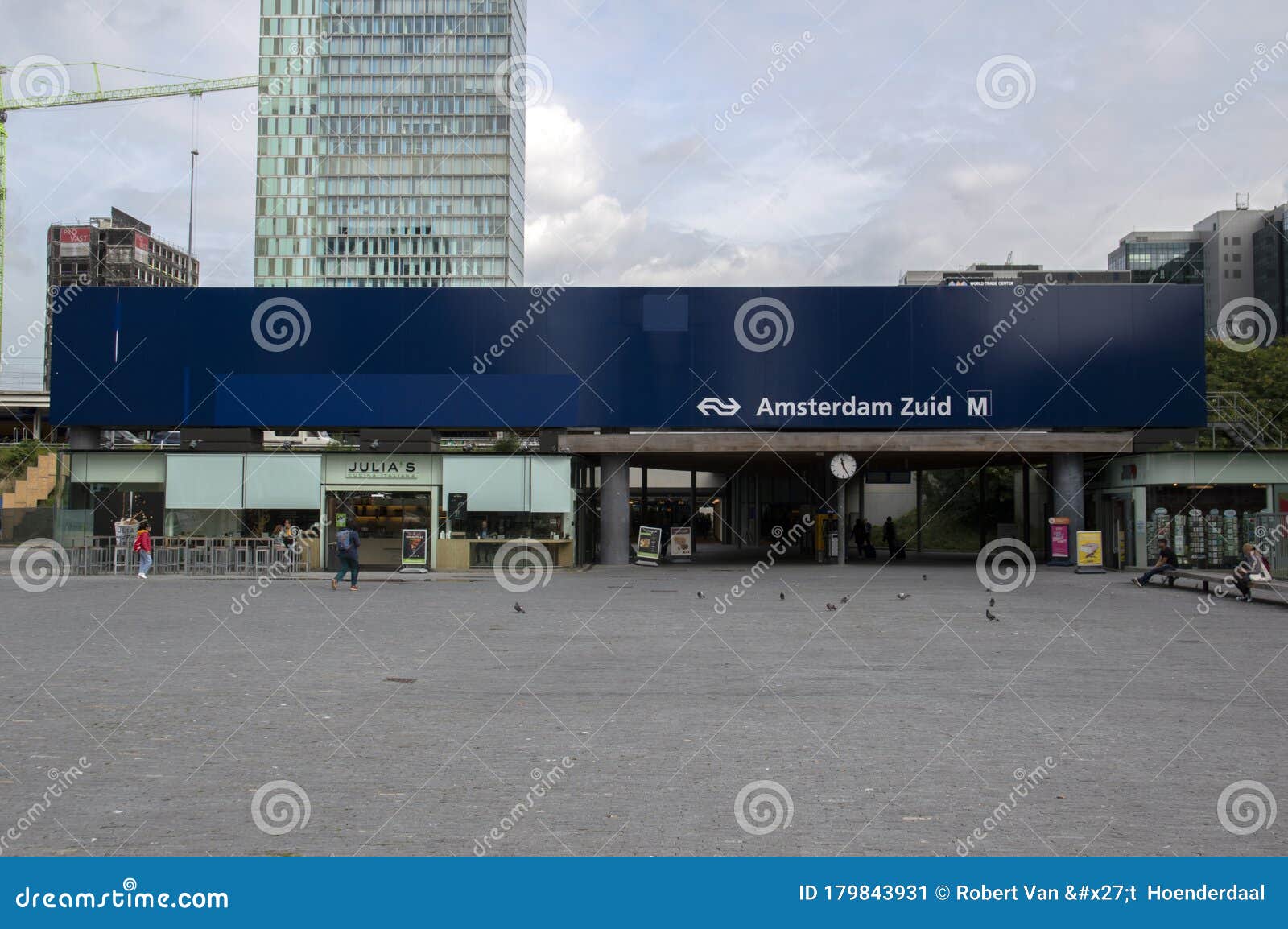 Amsterdam Zuid Subway and Train Station at Amsterdam the Netherlands ...