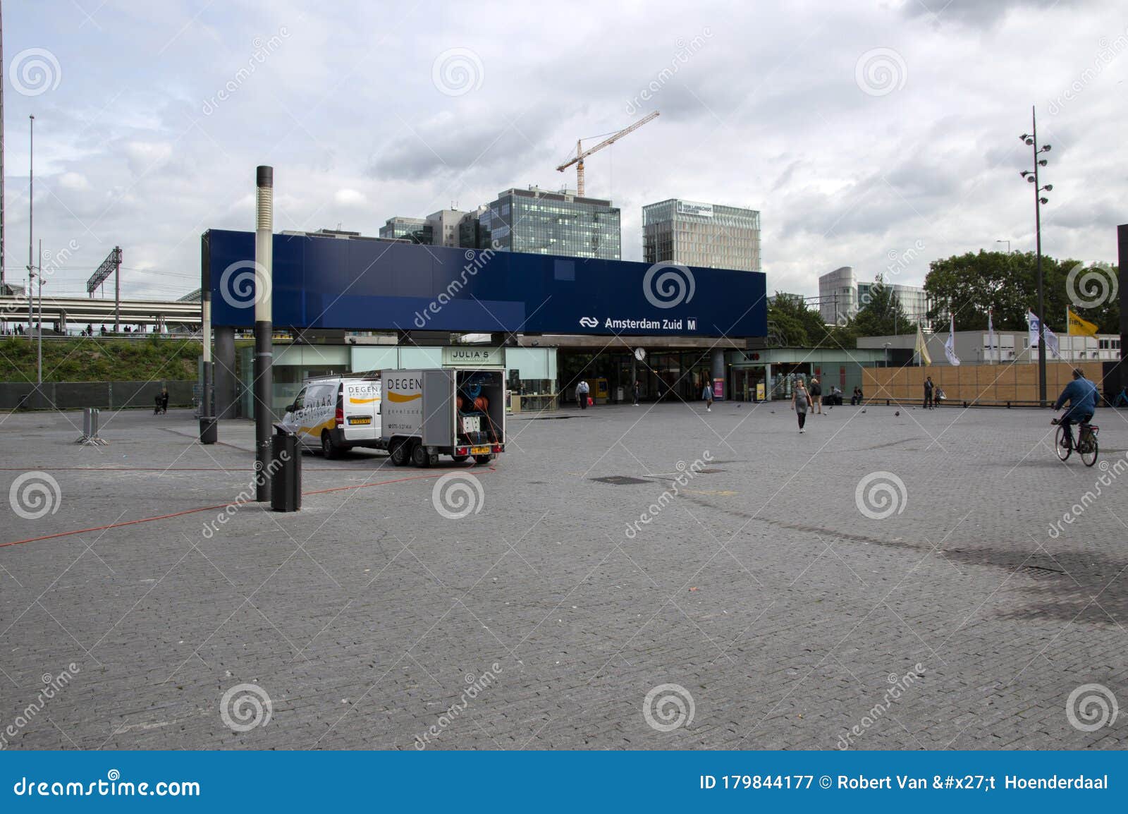 Amsterdam Zuid Subway and Train Station at Amsterdam the Netherlands ...