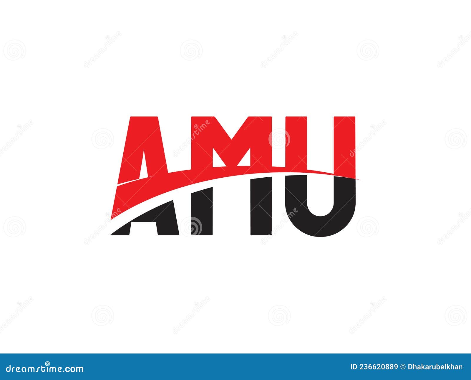 AMU Letter Initial Logo Design Vector Illustration Stock Vector ...