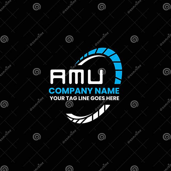 AMU Letter Logo Creative Design with Vector Graphic, Stock Vector ...