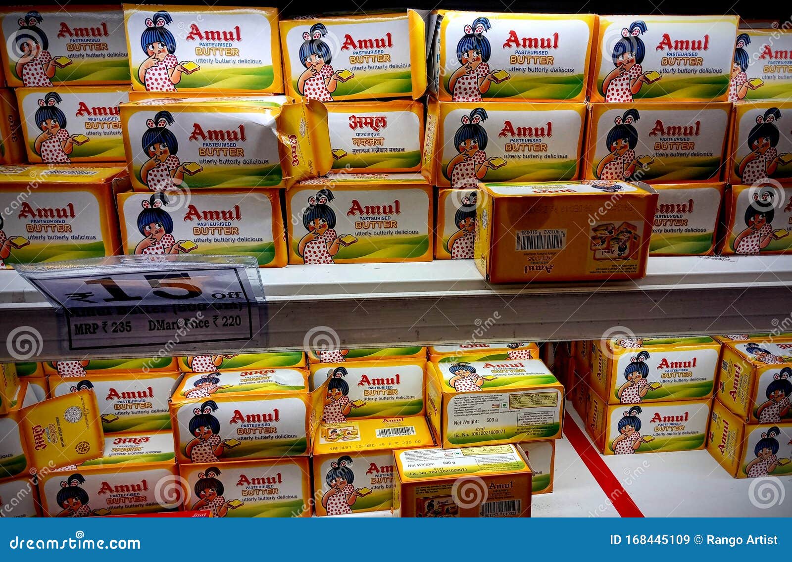 Amul Butter And Other Dairy Products In Dairy Shop Grocery Shop ...