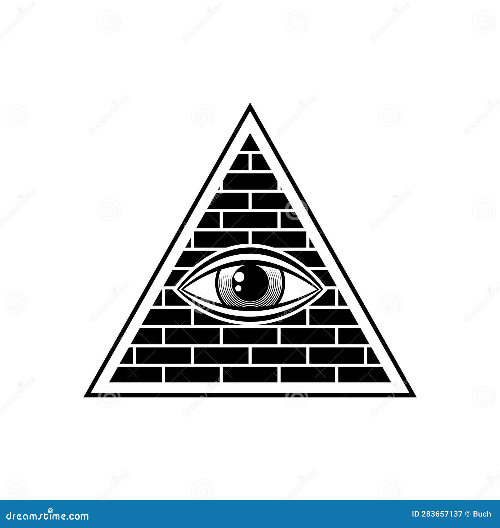 Amulet Evil Protection Magic Eye Pyramid Triangle Stock Vector ...