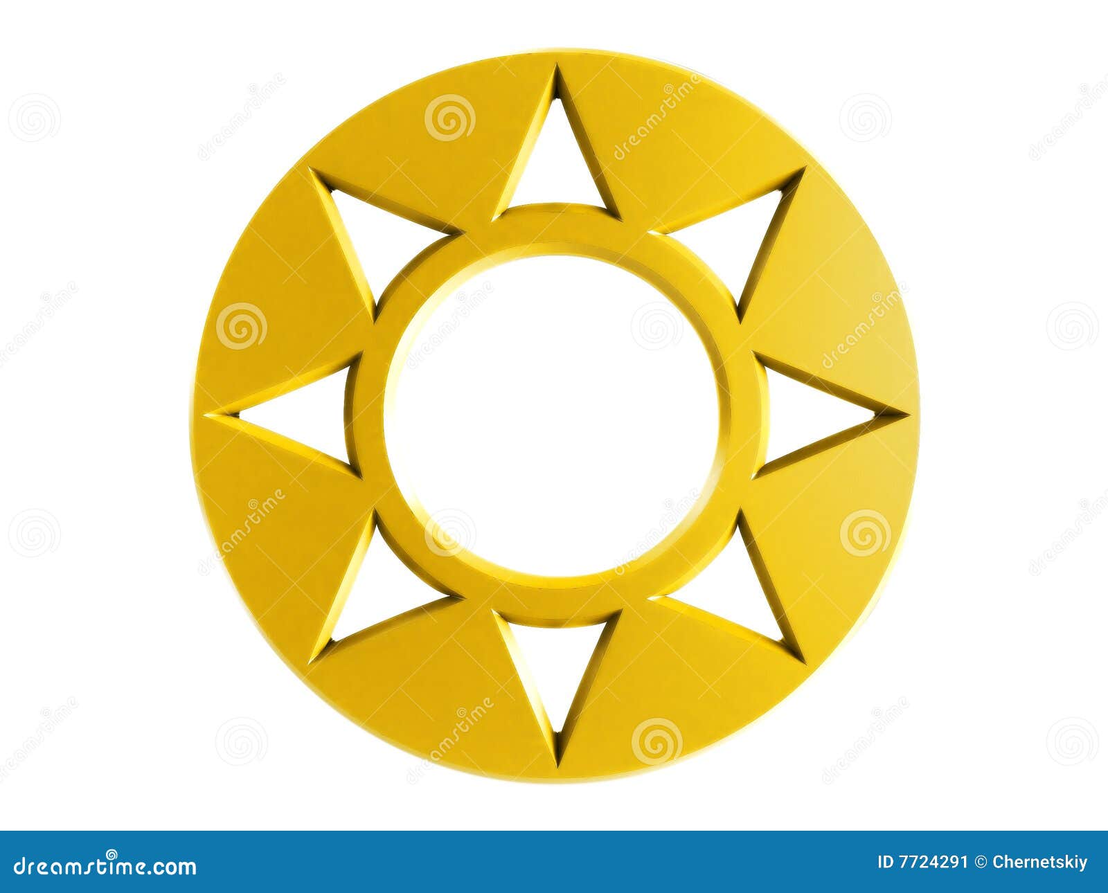 Amuleto de oro del sol stock de ilustración. Ilustración de verano ...