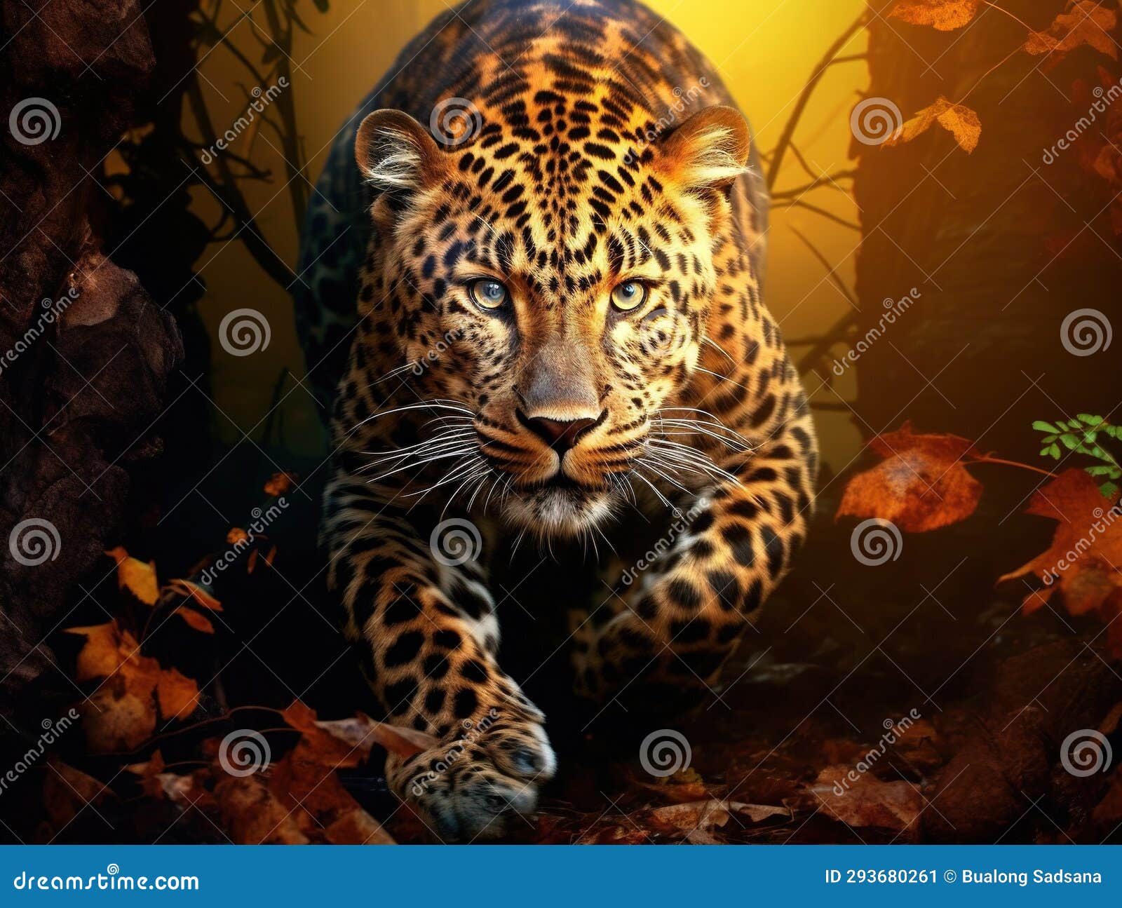 Amur Leopard Roar Face Or Head. Hand Drawn Leopard Head Animal Or ...