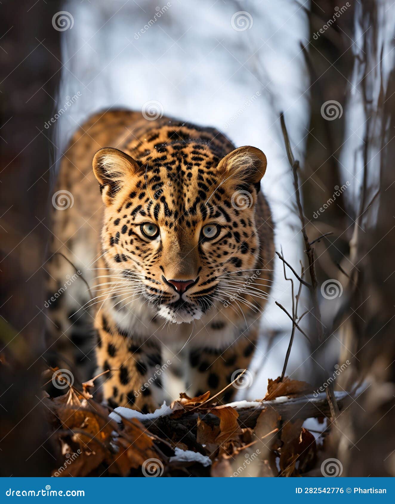 The Amur Leopard A Rare Big Cat Species Royalty-Free Stock Image ...