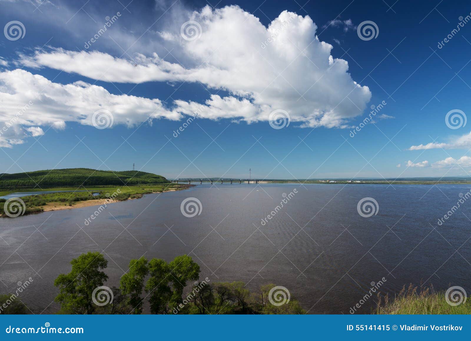 The Amur river. stock image. Image of real, flow, bushes - 55141415