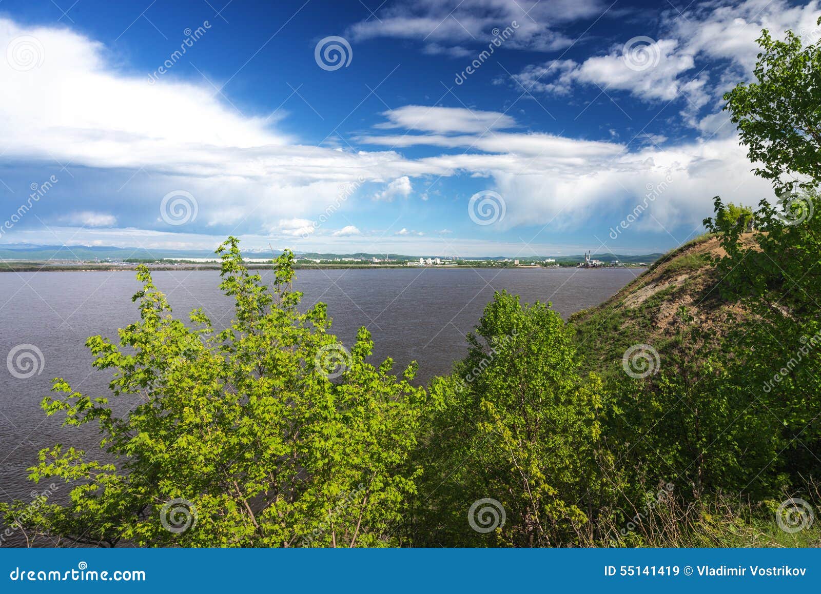 The Amur river. stock image. Image of fresh, flow, horizon - 55141419