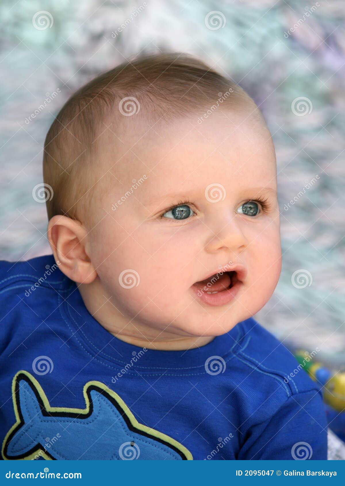 Amused baby stock image. Image of daycare, close, baby - 2095047
