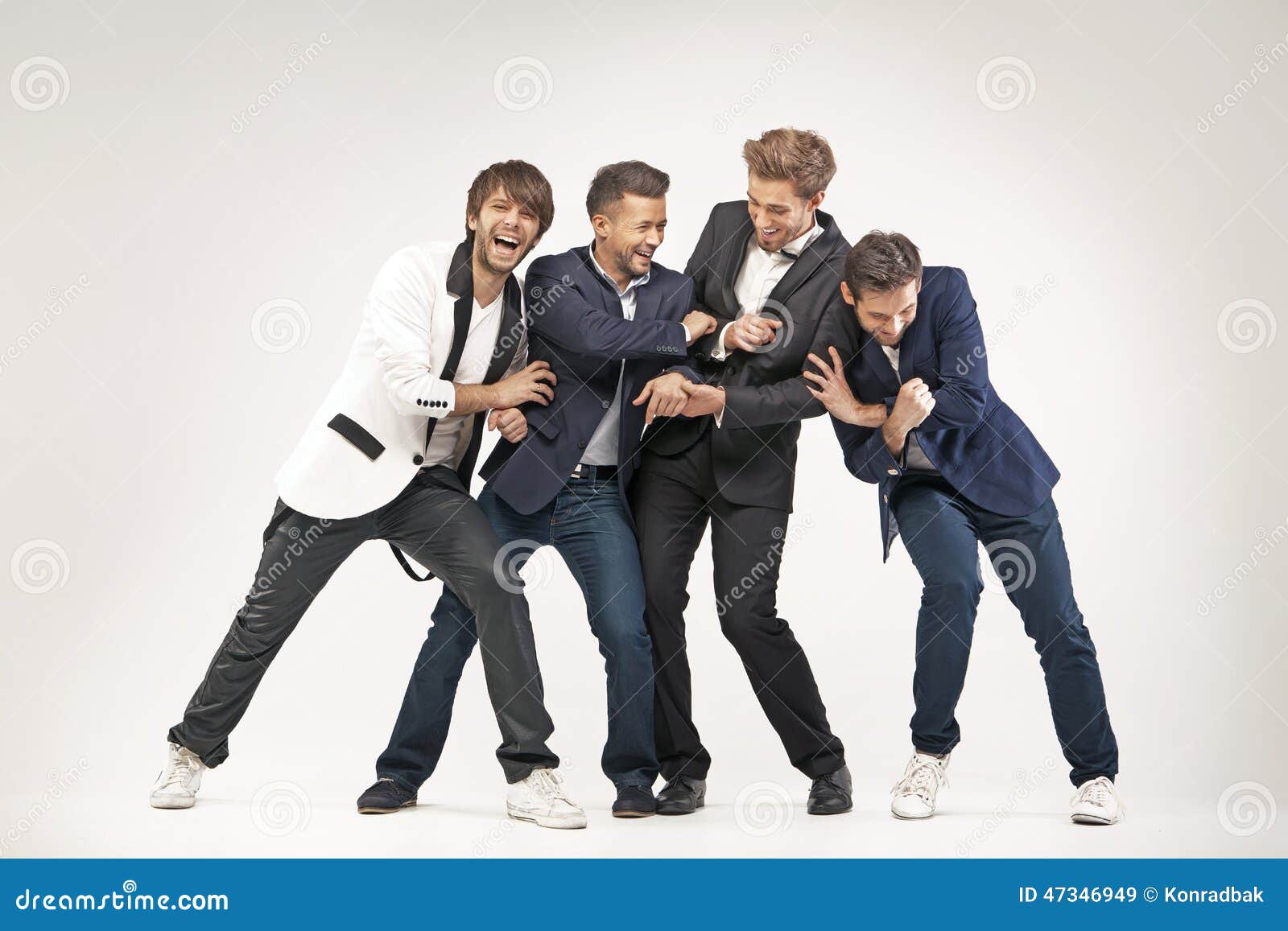 Amused Guys Having a Great Fun Stock Image - Image of friends, group ...