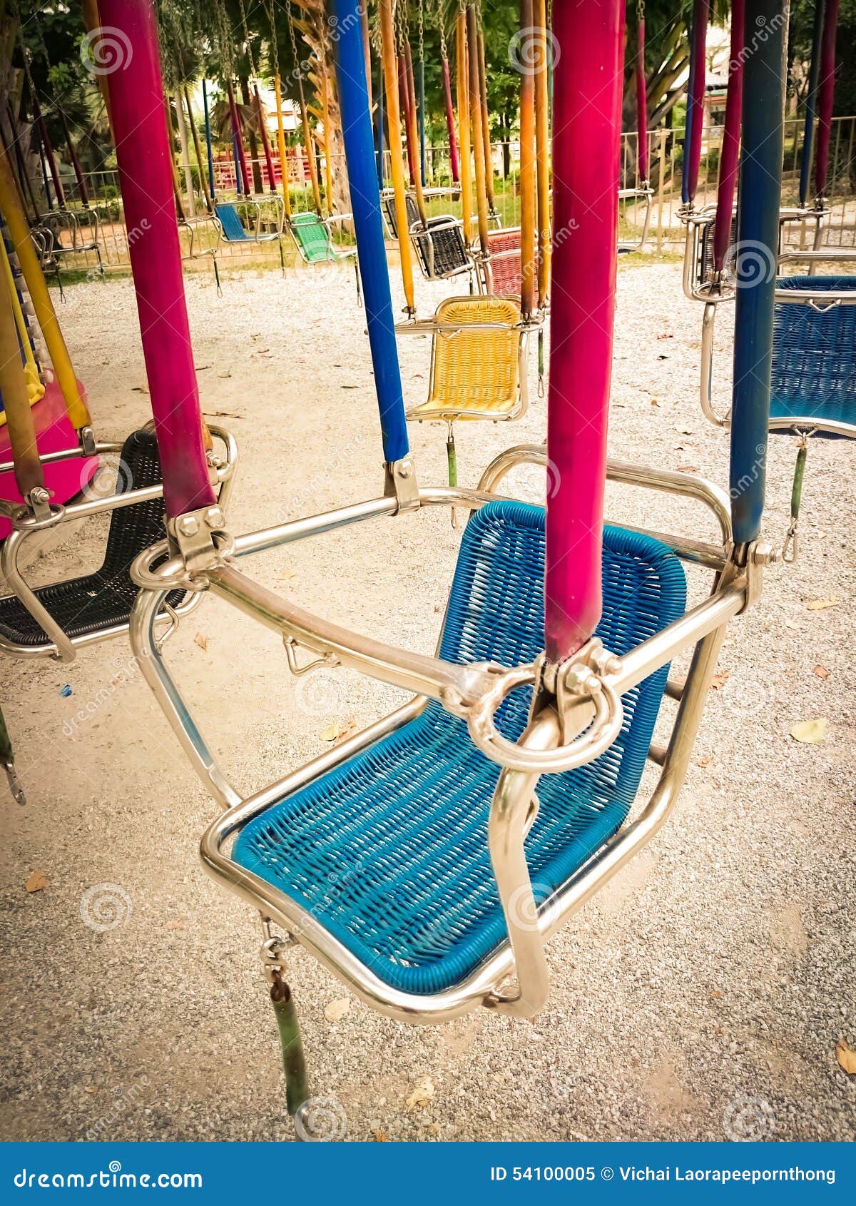 Amusement Park Facilities. Carousel Stock Image - Image of fair ...