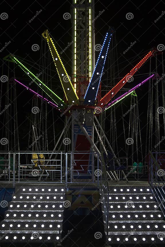 Amusement park lights stock image. Image of round, bright - 190265855