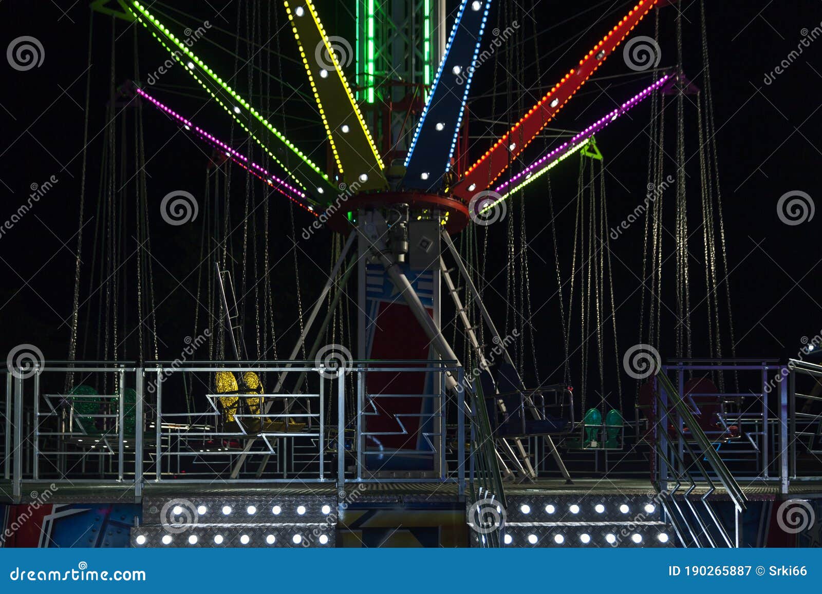 Amusement park lights stock image. Image of carnival - 190265887