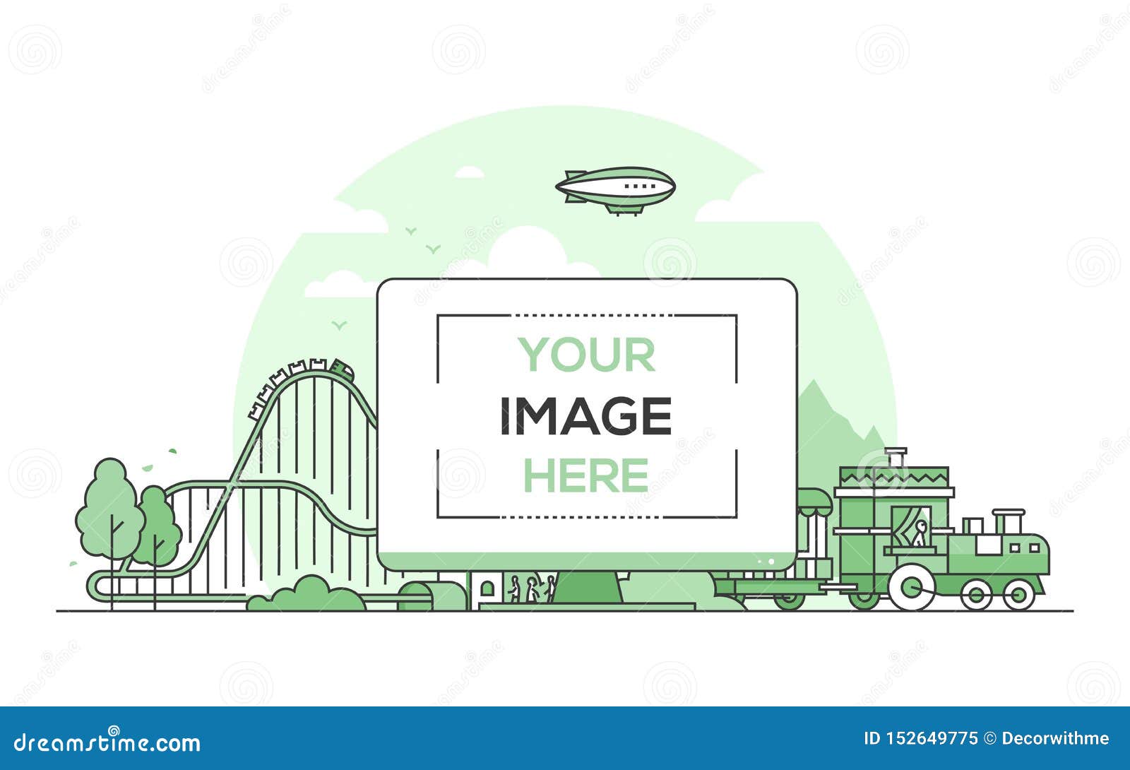 Park Line Icons Signs Set. Design Collection Of Park, Parkland ...