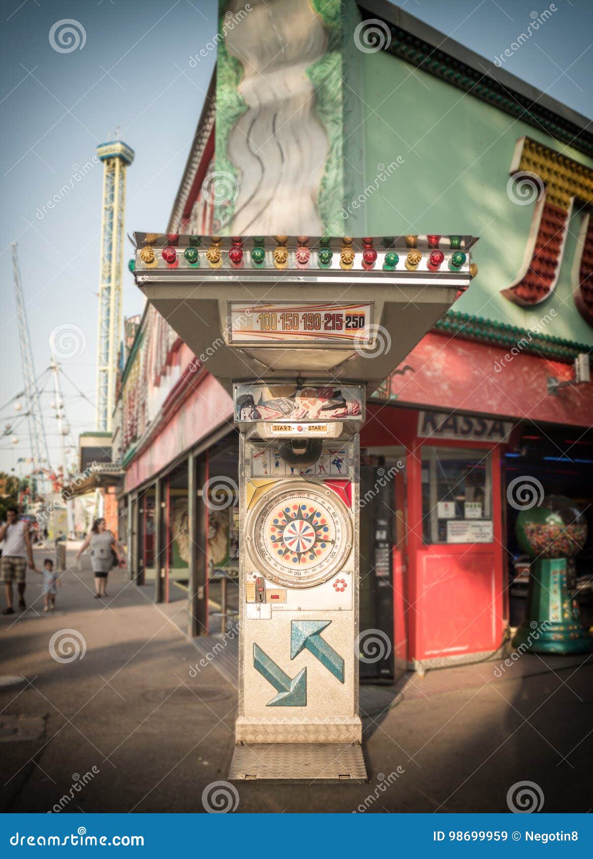 Amusement Park, Punching Machine Editorial Stock Image - Image of floor ...