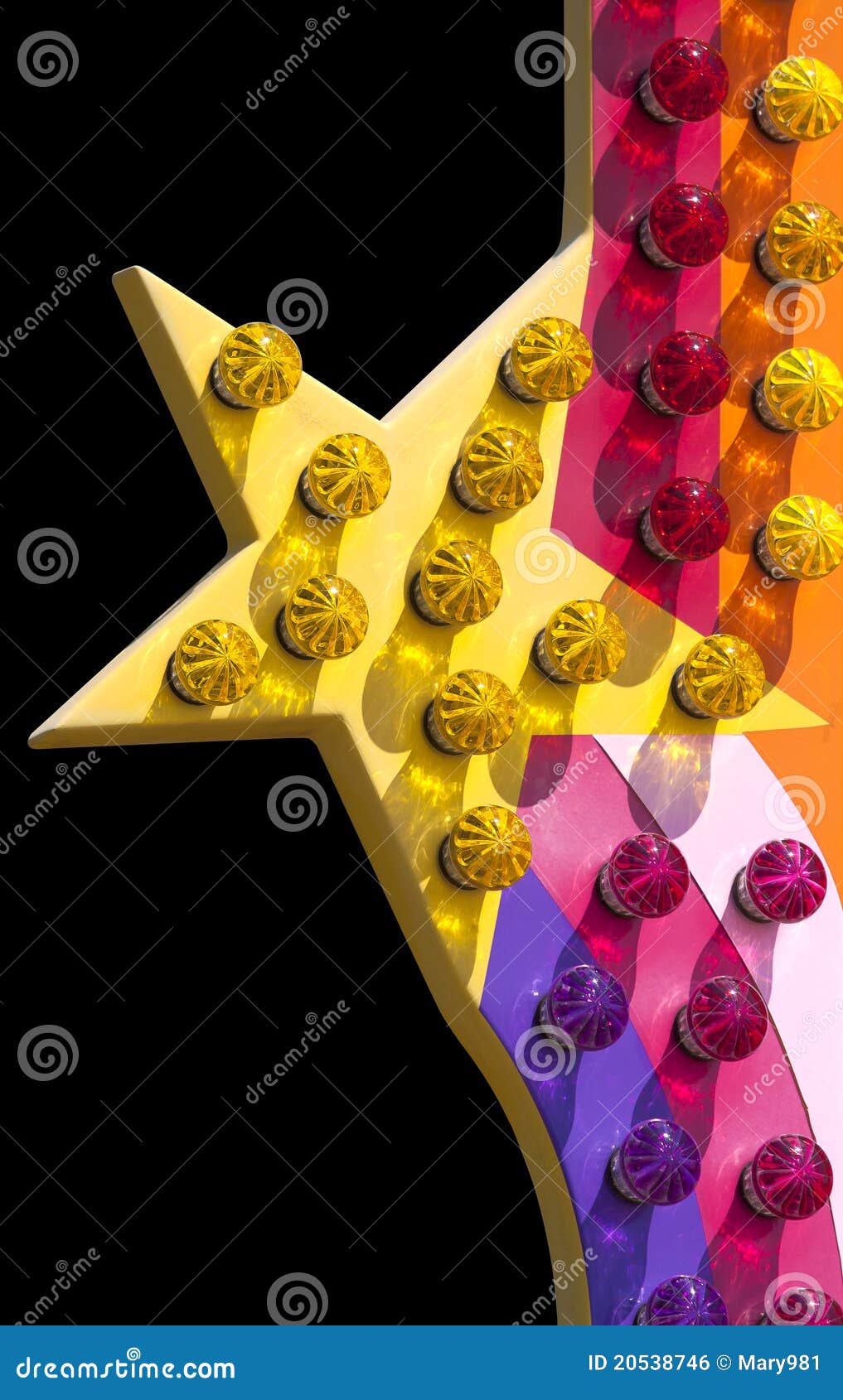 Amusement Park Ride Lights Star Stock Photo - Image of star, ride: 20538746