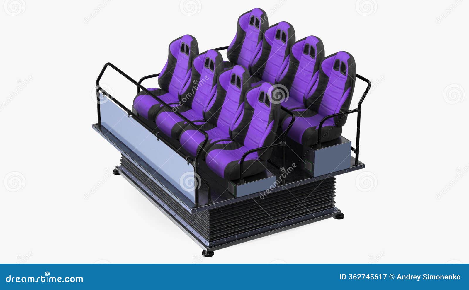 Amusement Park Ride Simulator Theater Platform Seats Stock Image ...