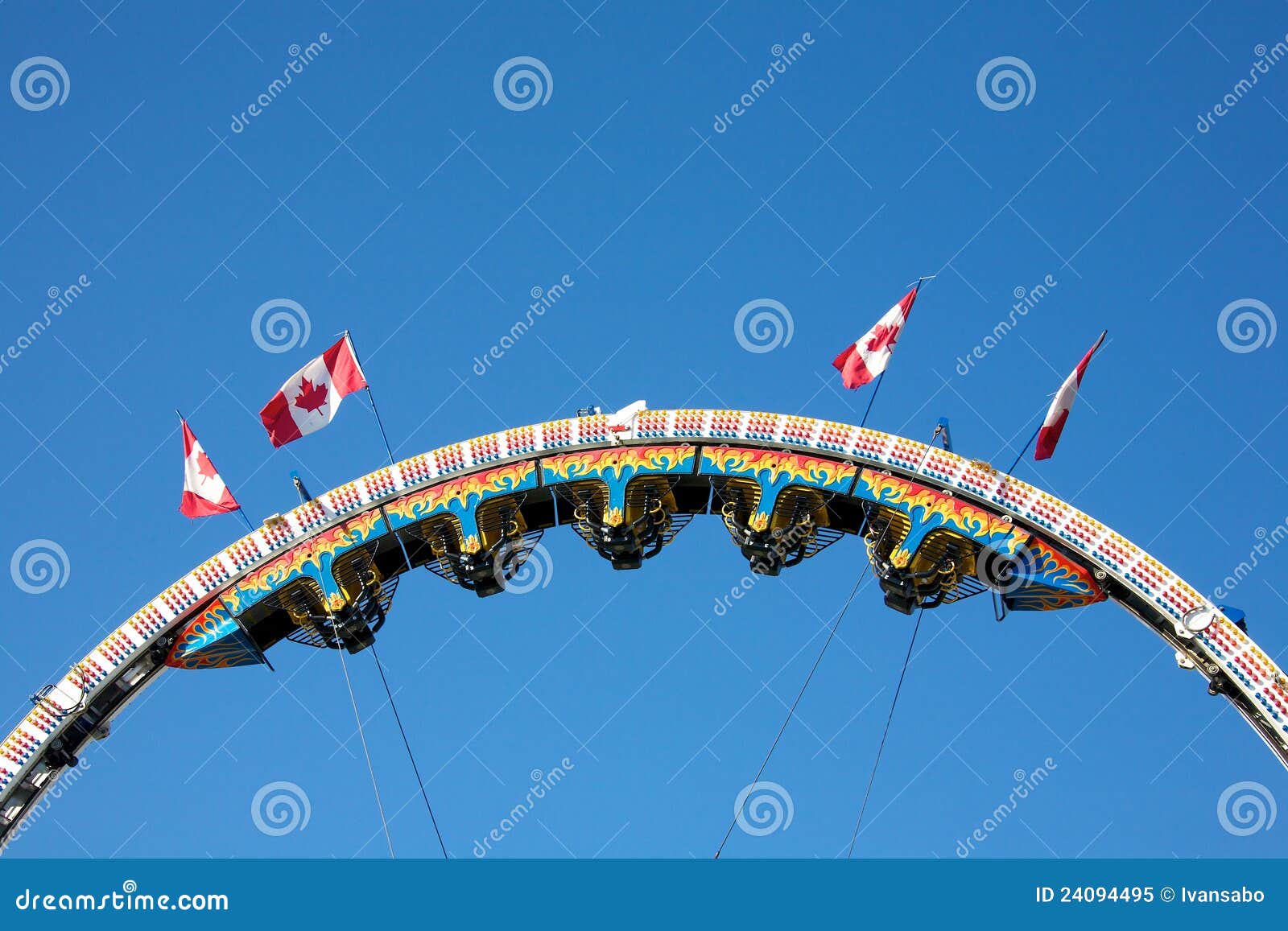 Amusement park rides stock image. Image of carnival, recreation - 24094495