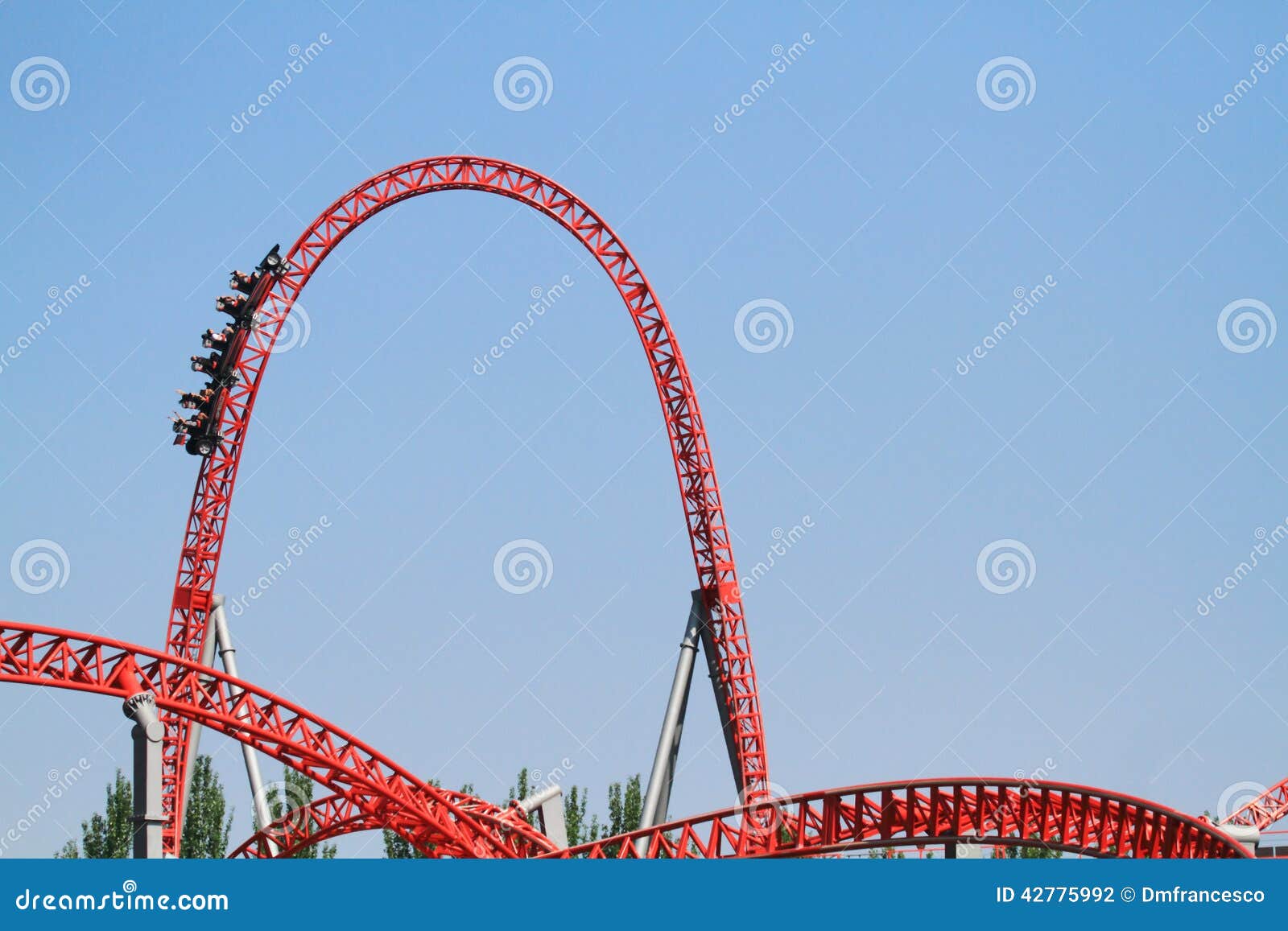 Amusement Park Roller Coaster Stock Photo - Image of history, mechanism ...