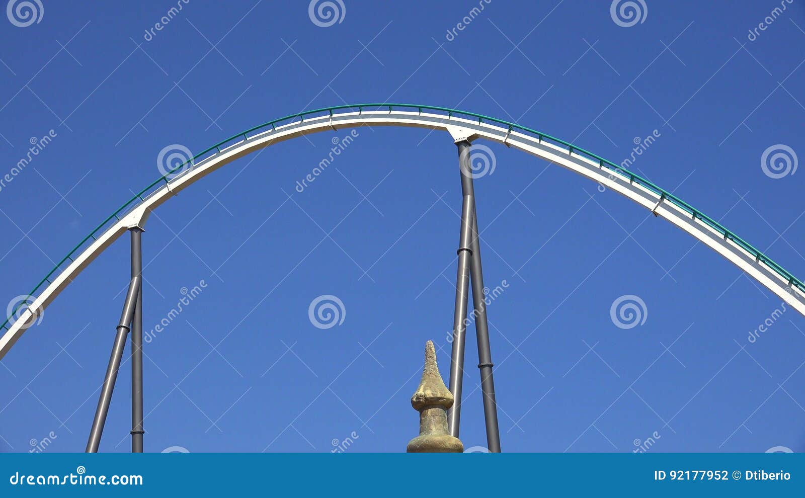 Amusement Park Roller Coaster Stock Photo - Image of wheeled, coaster ...